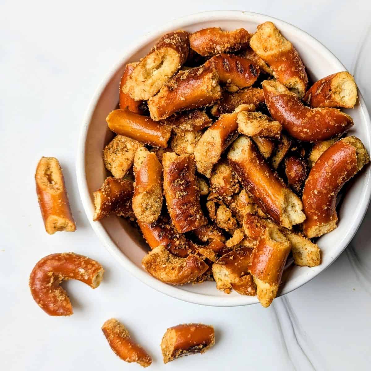 Parmesan Herb Seasoned Pretzels - Kitchen Ready Betty