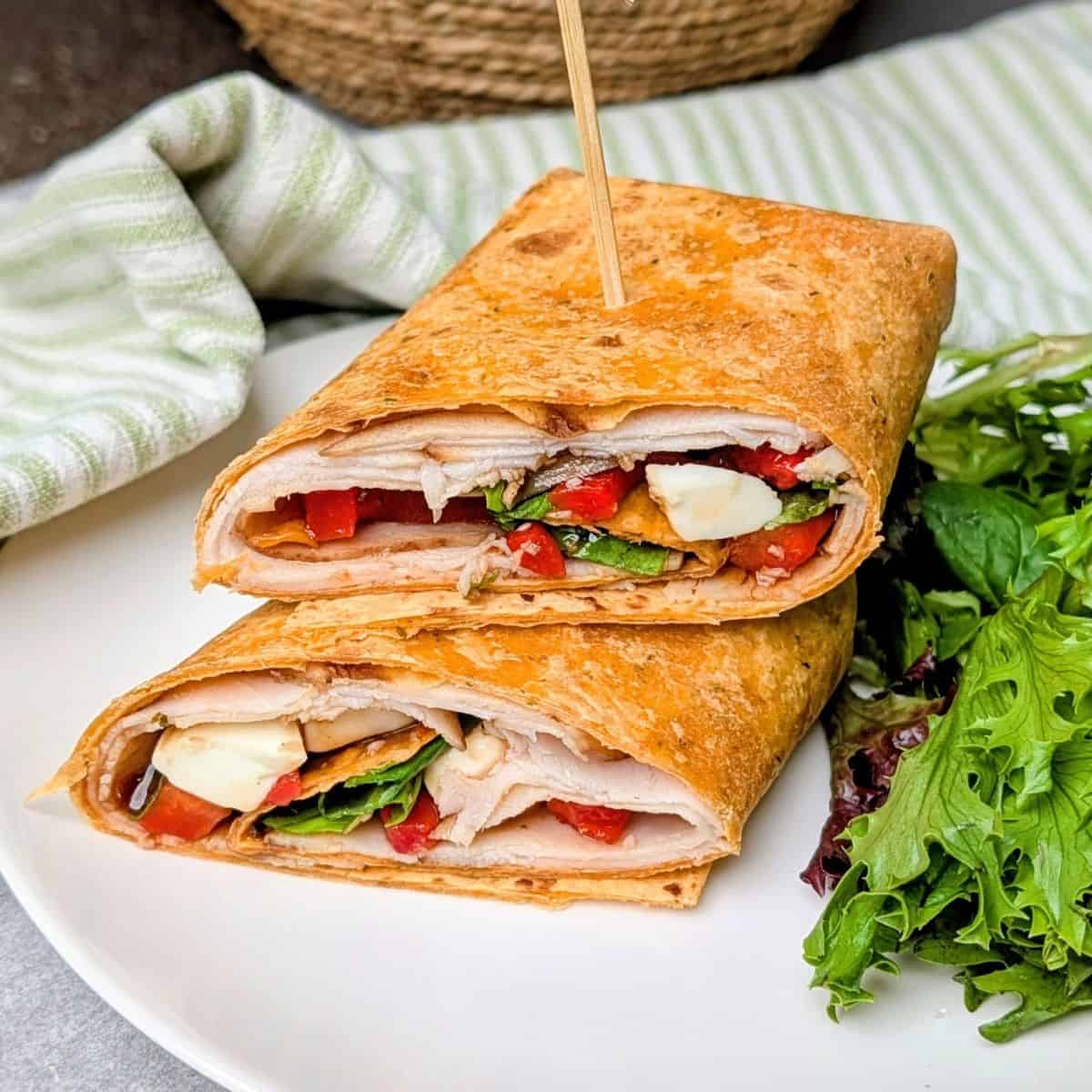 Turkey Caprese Wraps - Kitchen Ready Betty